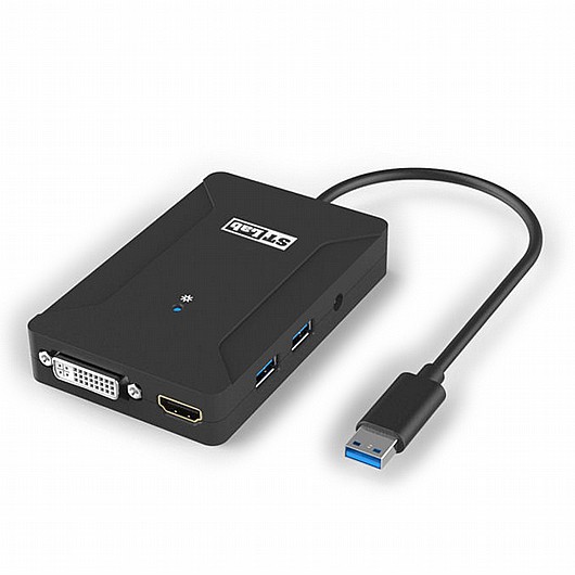 פי.סי סנטר | תחנת עגינה STLab U-1100 USB 3.0 Mini Dock HDMI + DVI + Hub ...