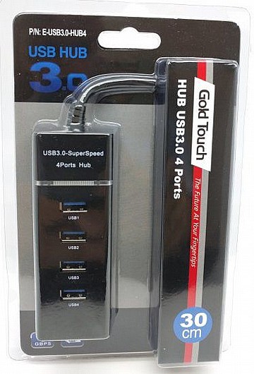 פי.סי סנטר | מפצל 4 יציאות Gold Touch Hub USB 3.0 | אביזרים ועזרים ...