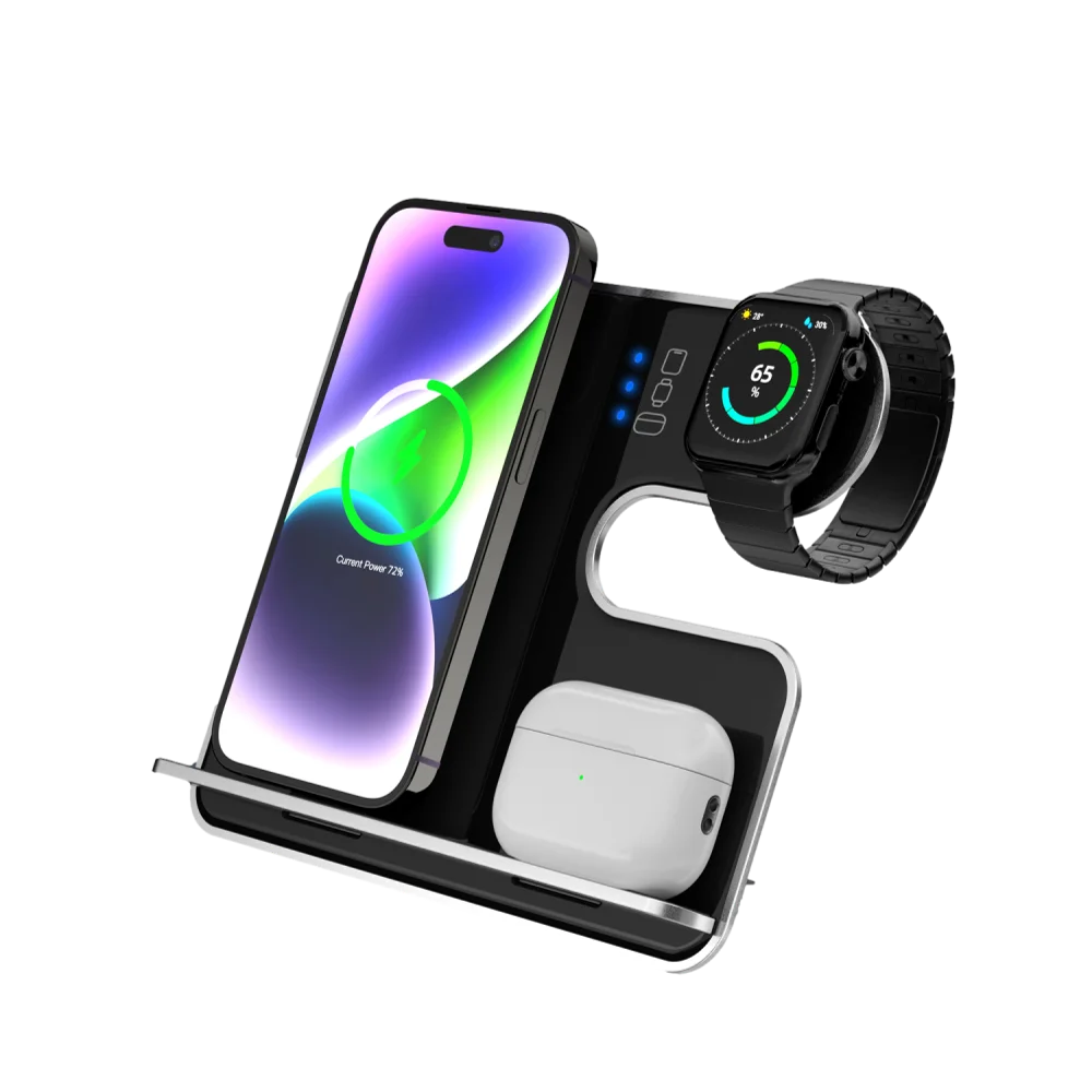 פי.סי סנטר | מטען אלחוטי Miracase MQIW520 3IN1 | אביזרים ועזרים | אביזרים ל-Apple