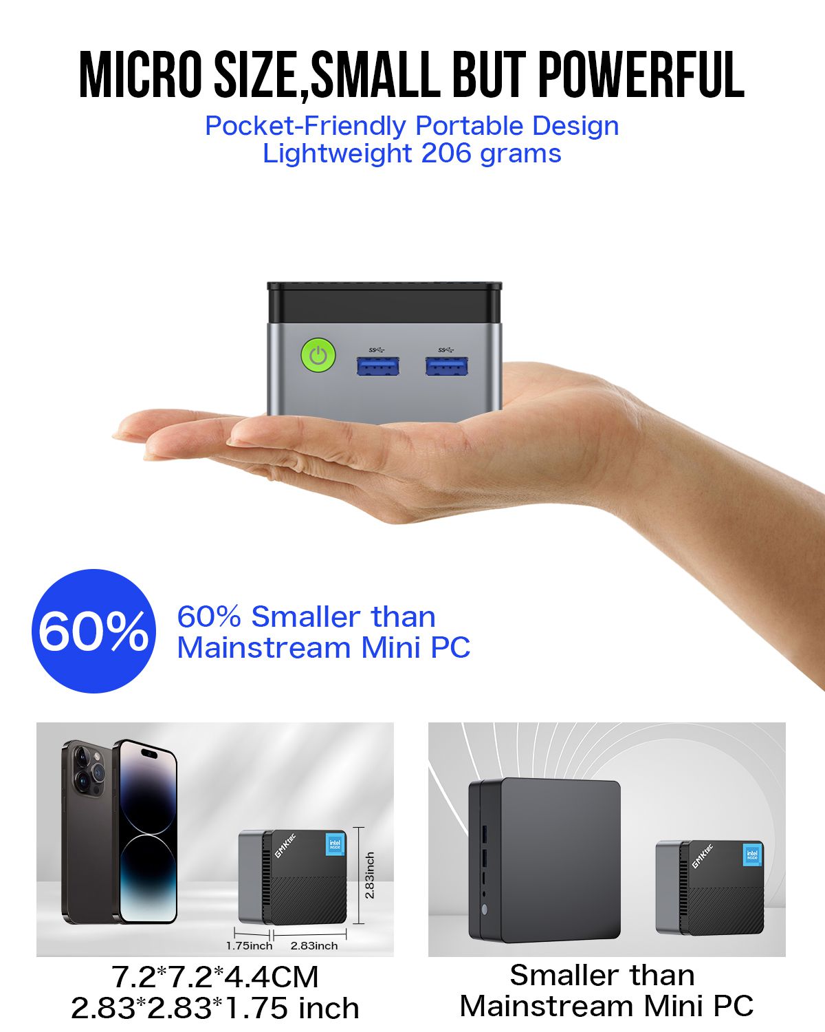 פי.סי סנטר | מחשב מיני דגם Gmktec NucBox K7 Plus | מחשבים | מחשבי מותג